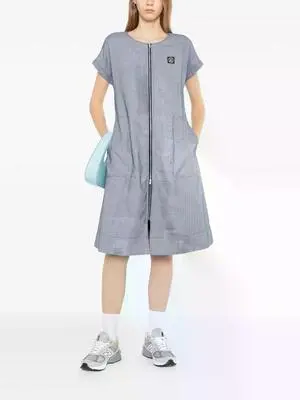 AGNES B. Checked Midi Dress