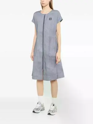 AGNES B. Checked Midi Dress