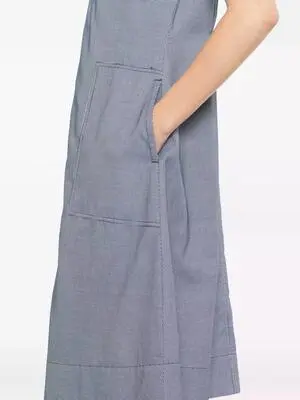 AGNES B. Checked Midi Dress