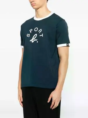 AGNES B. Arch Logo-print T-shirt - Blue