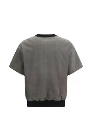 MAISON MARGIELA Logo Print Short Sleeve Sweatshirt - Grey
