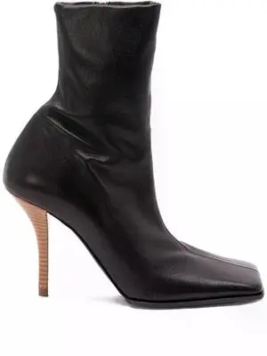 Alaïa Square-toe Leather Knee-high Boots