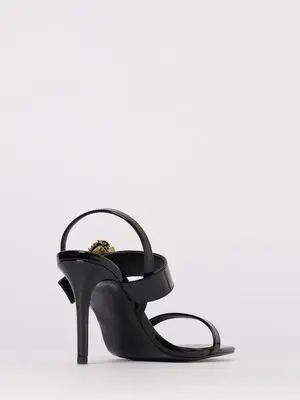 Versace Patent Leather Stiletto Sandals - Black