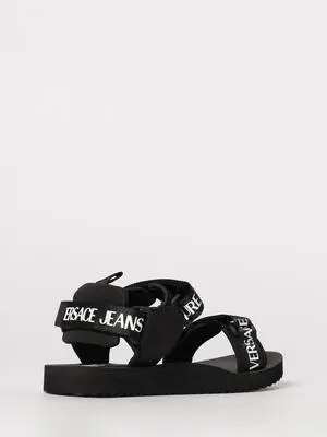 Versace Fabric Sandals With Printed Logo
