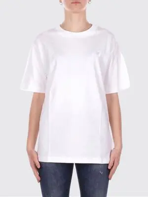 NEW BALANCE Crewneck Cotton T-shirt With A Tone-on-tone Embroidered Logo White