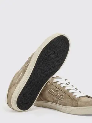 Premiata Steven Embellished Suede Low Top Sneakers - Mud