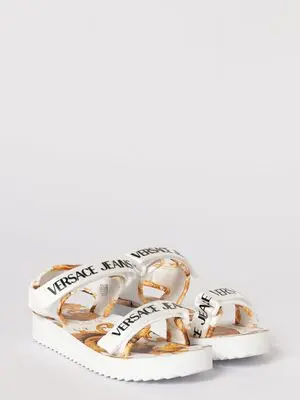 Versace Heeled Platform Sandals - White