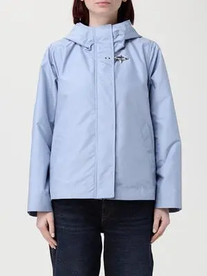 FAY Hooded Parka In Technical Poplin - Gnawed Blue