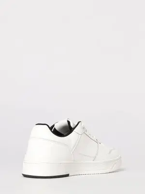 Versace Leather Sneakers With Logo Print