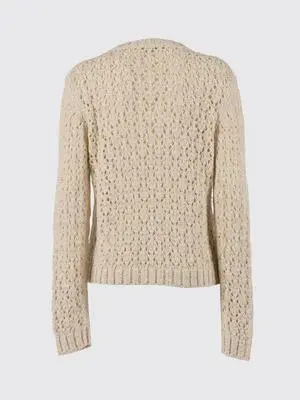 Fabiana Filippi Perforated Cotton Blend Crew Neck Sweater