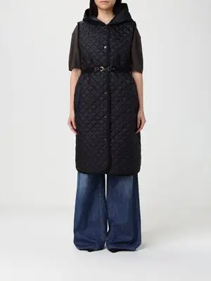 Max Mara Quilted Hooded Waistcoat - Black