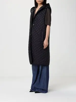 Max Mara Quilted Hooded Waistcoat - Black