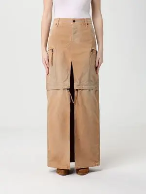 Dsquared2 Cotton Denim Maxi Skirt