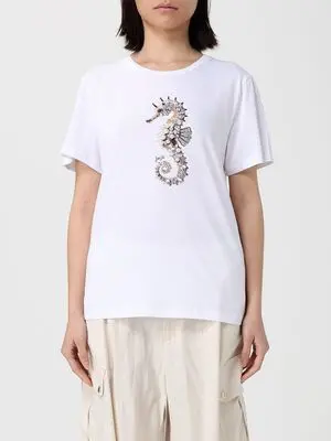 Liu Jo Embellished Seahorse T-shirt - White