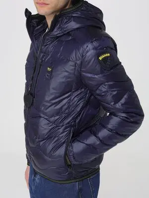 BLAUER. Quilted Padded Nylon Down Jacket - Blue