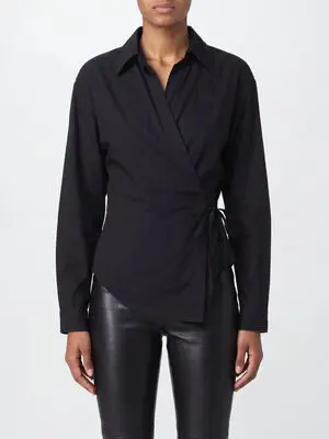 DIESEL® Wrap Shirt With Tie Detail - Black