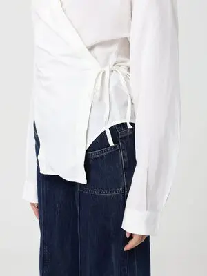 DIESEL® Wrap Shirt With Tie Detail - Ivory