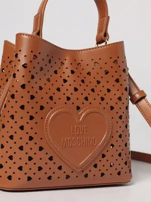 Moschino Perforated Heart Bucket Bag