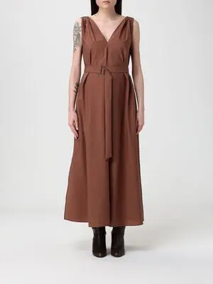 Brunello Cucinelli Cotton Belted Maxi Dress - Red