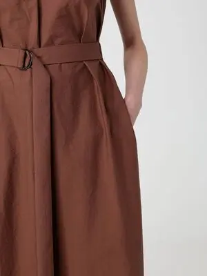 Brunello Cucinelli Cotton Belted Maxi Dress - Red