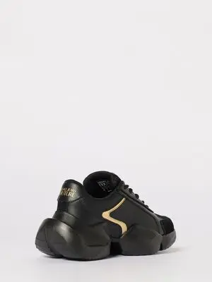 Versace La Greca" Lace Up Sneakers - Black