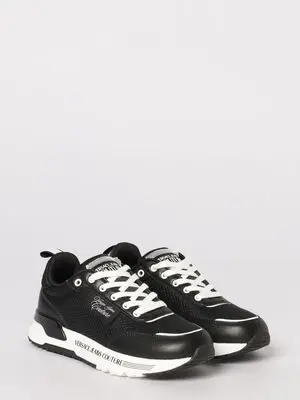 Versace Mesh Lace-up Low Top Sneakers - Black