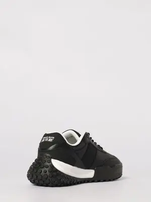 Versace Leather And Nylon Sneakers