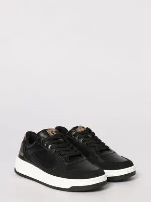 Just Cavalli Leather And Suede Sneakers - Black