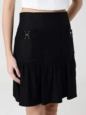 Elisabetta Franchi Linen Blend Mini Skirt