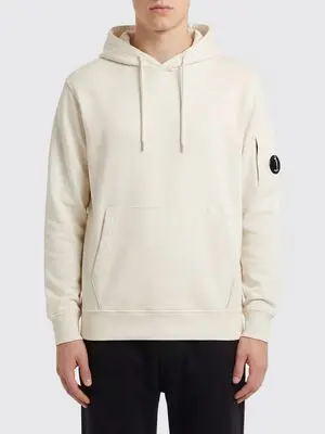 C.P. COMPANY Cotton Hoodie With Logo Detail - Brown