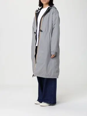 K-WAY Le Vrai 4.0 Delia Warm Technical Fabric Hooded Windbreaker - Grey
