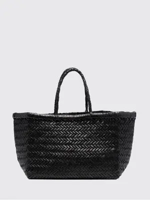 Dragon Diffusion Triplo Salto Woven Leather Handbag - Black