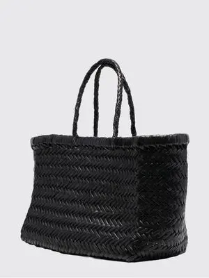 Dragon Diffusion Triplo Salto Woven Leather Handbag - Black