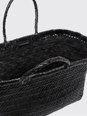Dragon Diffusion Triplo Salto Woven Leather Handbag - Black
