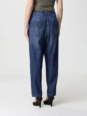 Brunello Cucinelli Baggy Fit Cotton Denim Jeans - Blue
