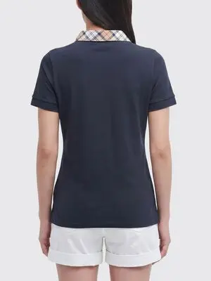 Barbour Cotton Polo Shirt With Check Collar