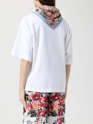 Dolce & Gabbana Cotton T-shirt With Scarf Detail