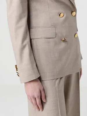 Tagliatore Double-breasted Suit In Linen Blend - Beige