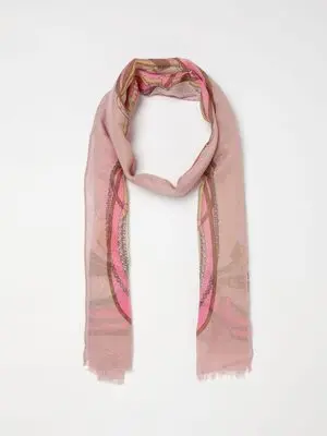 Liu Jo Polyester Scarf With All-over Lj Monogram - Pink