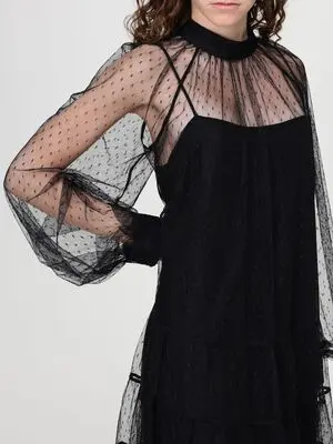 TWINSET Sheer Dot Dress