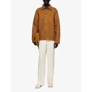 Sandro Collared Square-cross Denim Jacket