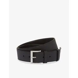 Prada Leather Belt With Logo - Black