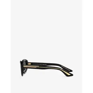 Oliver Spencer Round-frame Acetate Sunglasses - Black