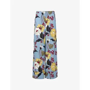 Marni Floral Wide-leg Satin Trousers - Mfb31