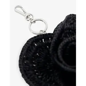 The Kooples Flower Raffia Bag Charm