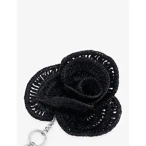 The Kooples Flower Raffia Bag Charm