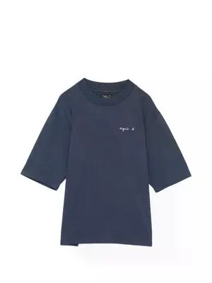 AGNES B. Thick Cotton Christof T-shirt - Blue