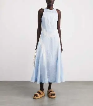 Sandro Lace-panel Midi Dress