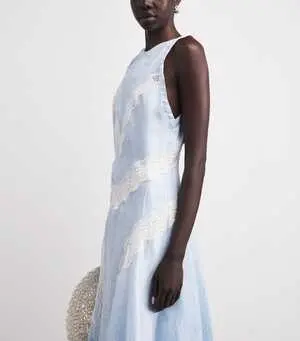 Sandro Lace-panel Midi Dress