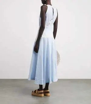 Sandro Lace-panel Midi Dress